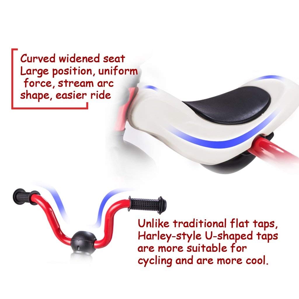 Ygqtbc Children's Tricycle,Perfect for Beginner Riders Ages 2+ β Encourages Active Play β Durable Design with Built-in Safety Features β Comfortable Ride (Color : B)