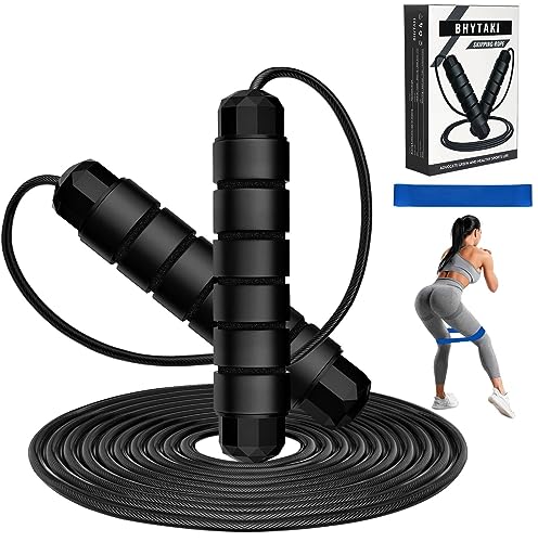 Jump Rope, Tangle-Free Rapid Speed Jumping Rope with Ball Bearings, Skipping Rope with Foam Handles for Women Men Kids, Adjustable Jump Rope for Fitness Workout Aerobic Exercise