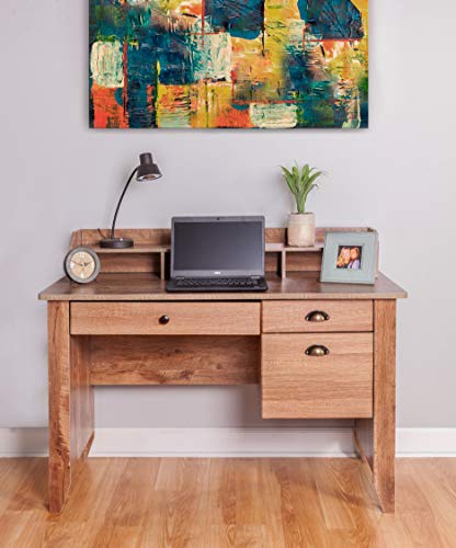 OneSpace Eleanor Executive Desk Classic Oak, 53βx58βx7β.