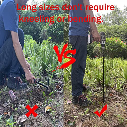 Extended Garden Auger Spiral Drill Bit 2”x30”, Spiral Hole Drill Planter, - No Need to Squat for Garden Planting Bulb & Bedding Plant Augers, Hole Digging Planting Tool for 3/8" Hex Drive Drill