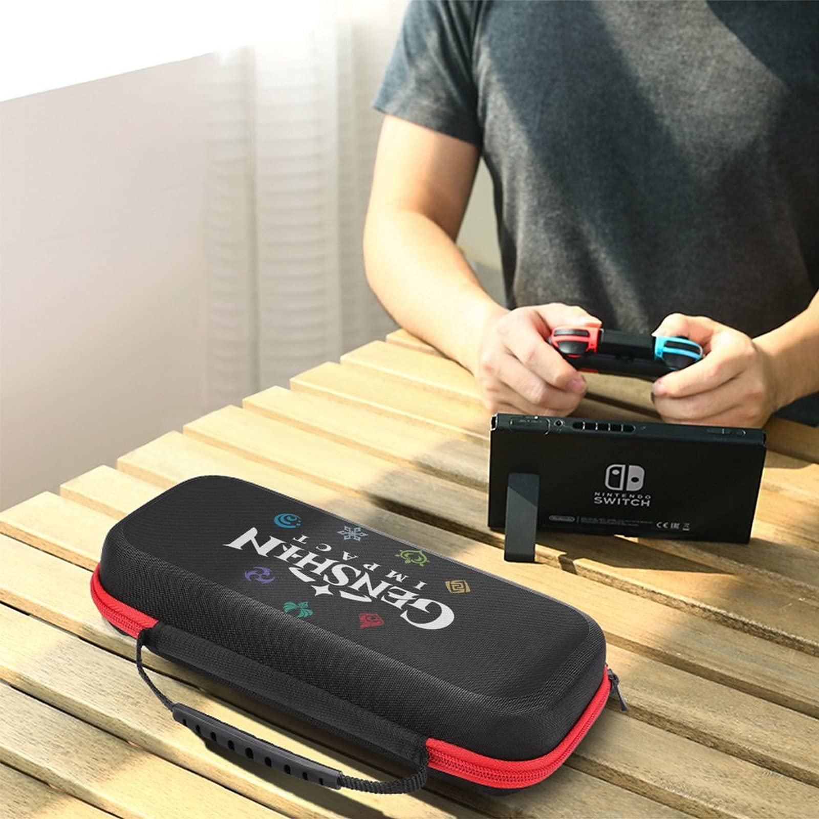 Carrying Case for Nintendo Switch, Anime Printing Protective Hard Shell Game Bag With 20 Game Card Slots for Nintendo Switch Console & Accessories