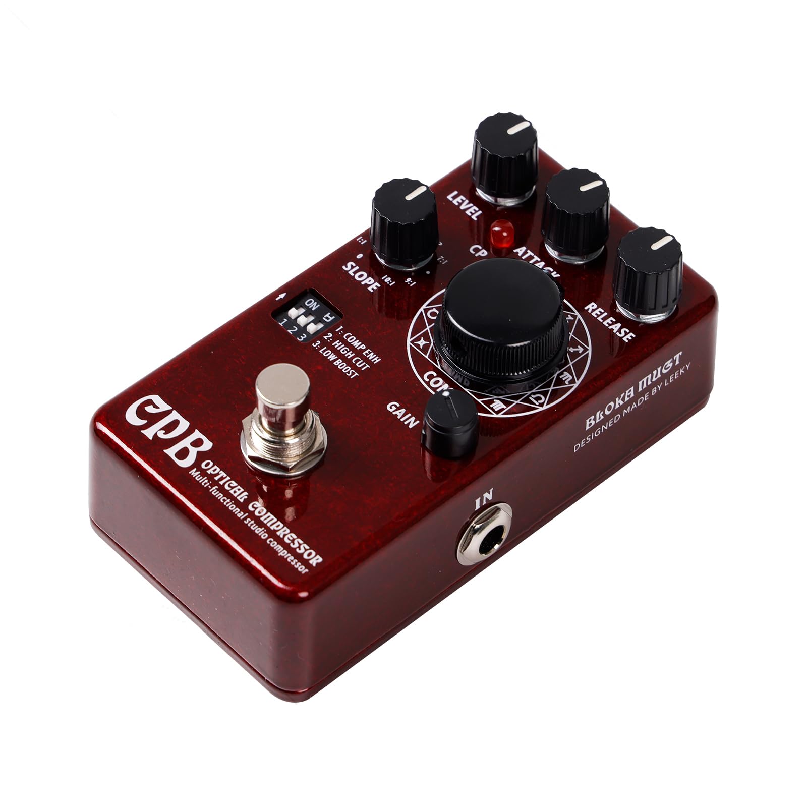 CP-BOOSTER Optical Compressor Guitar and Bass Effects Pedal Pure Analog for Electric Guitar and Bass True Bypass BLOKAMUGT Compact Type (Black)
