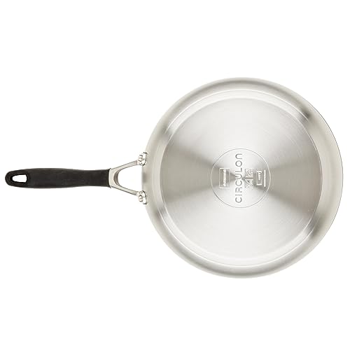 Circulon SteelShield Induction Frying Pan/Skillet with SteelShield Hybrid Stainless and Nonstick Technology, 10.25 Inch - Stainless Steel