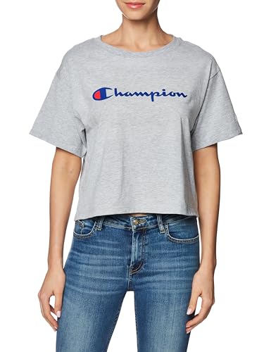 Champion Women's The Cropped TEE, Oxford Gray, X SMALL