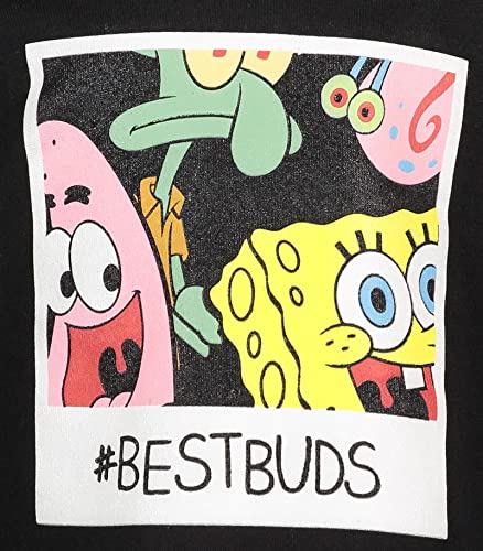 Nickelodeon SpongeBob SquarePants Patrick Squidward Big Boys Pullover Hoodie Black 18-20