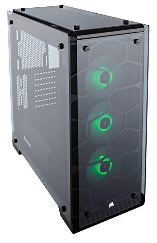 Corsair Crystal 570X RGB Mid-Tower Case, 3 RGB Fans, Tempered Glass - Black