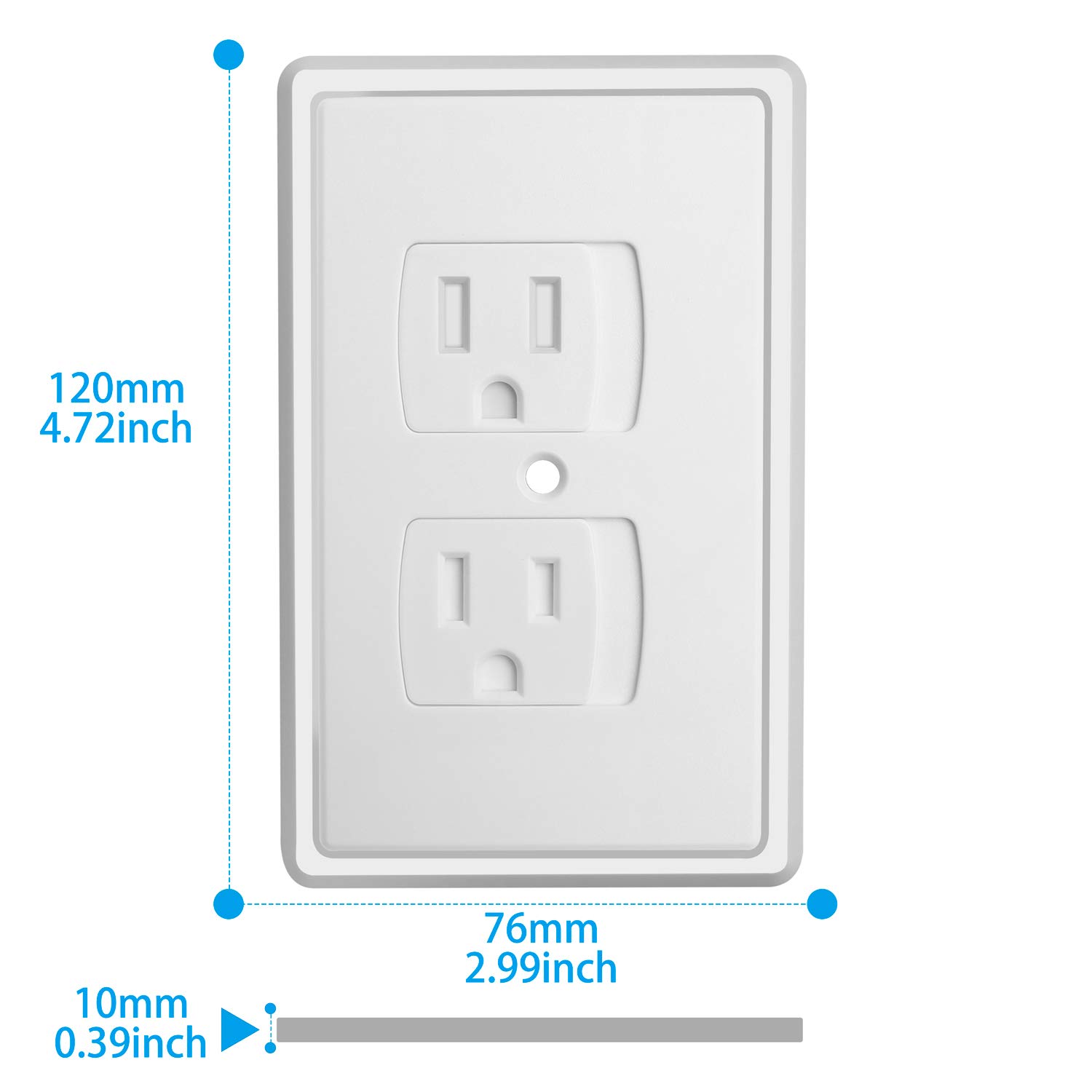 ChengFu Self-Closing Electrical Babyproof Outlet Covers - an Alternative to Wall Socket Plugs for Child Proofing (4 Pack)