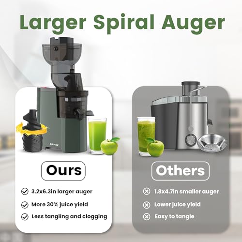 Cold Press Juicer, Juicer Machines with High Juice Yield,Easy to use Juice Extractor Maker For Full-Bodied Fruit & Veg Juice