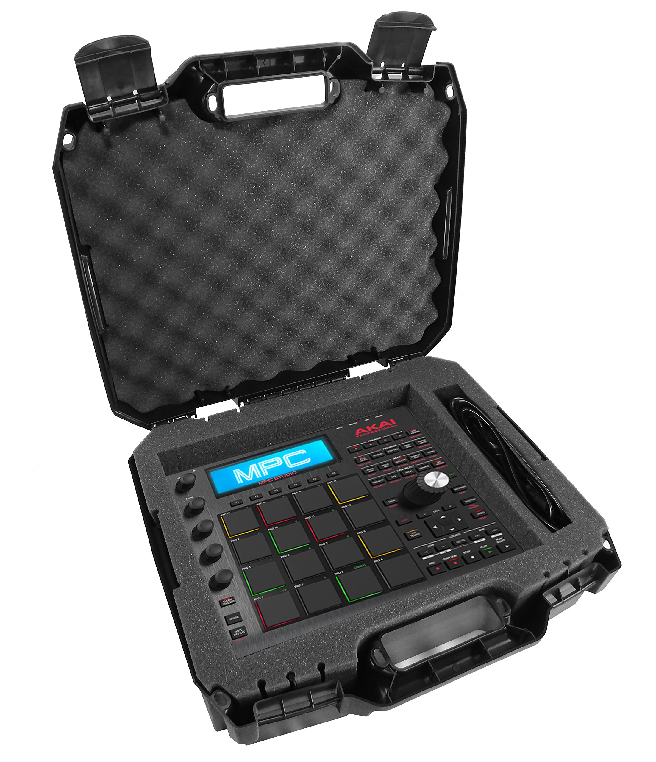 CASEMATIX Hard Shell Travel Case Compatible with Akai FIRE, MPK mini Play, MPC ONE, APC Key 25, MPD226, MPD218, APC Mini, MPK Mini mk3, MPC Studio, Element, MidiMix Tom Cat & Rhythm Wolf, Case Only