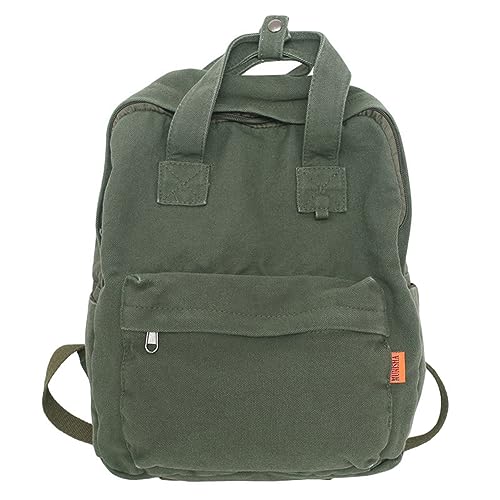 Juoxeepy Laptop Backpack for Women Men Canvas Backpack Solid Color Classic Backpack Vintage Travel Daypack Grunge Aesthetic Backpack
