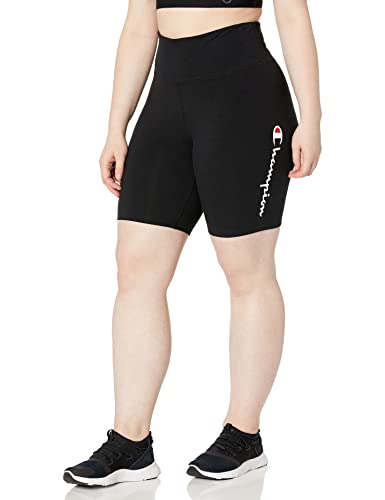 Champion womens 7" Authentic Bike Short Yoga Pants, Black-550761, Medium US