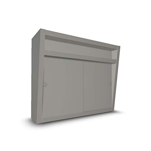 Ketcham SDL-2419-24" W x 19" H Sliding Door Series Surface Mounted Polished Edge Mirror Door Medicine Cabinet