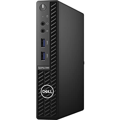 Dell OptiPlex 3000 3080 Desktop Computer - Intel Core i3 10th Gen I3-10105T Quad-core (4 Core) 3 GHz - 4 GB RAM DDR4 SDRAM - 128 GB NVMe M.2 PCI Express M.2 SSD - Micro PC - Black