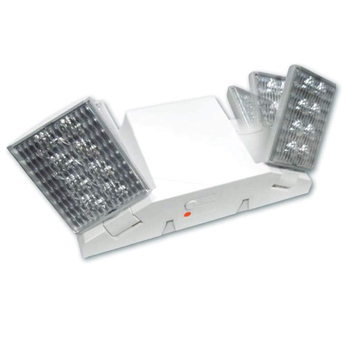 Hardwire LED Emergency Light Standard with Adjustable Heads, Backup Battery, UL Certified 12 Pack