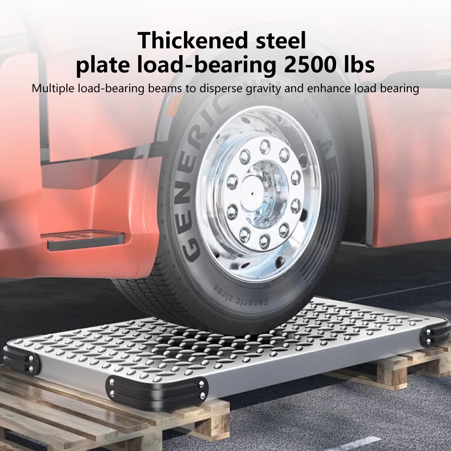 Foldable Platform Truck Push Dolly Heavy Duty 2000 lb. Weight Capacity with Brake and 6" 360 Degree Swivel Wheels