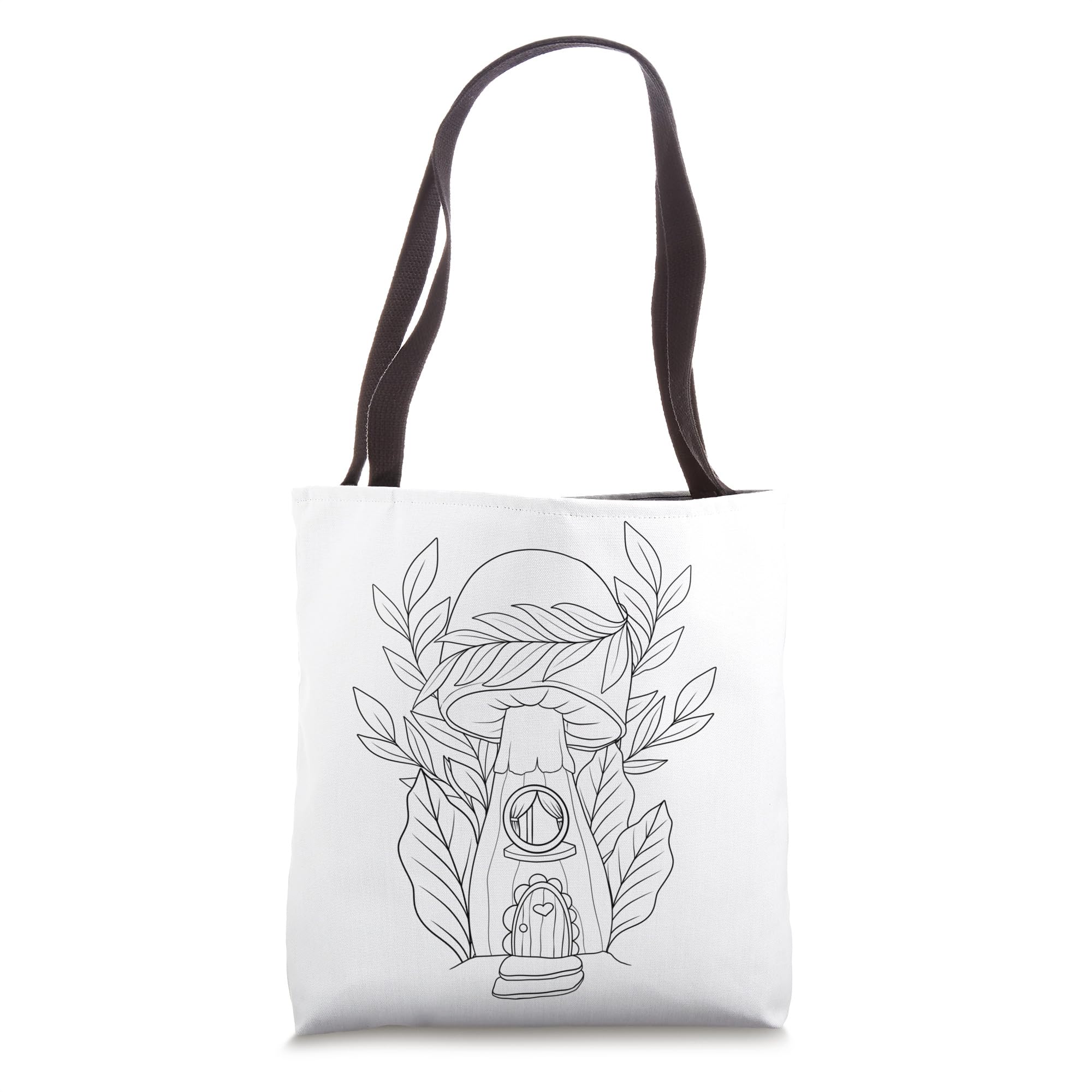 Color Your Own Bag Goblincore Aesthetic Coloring Tote Bag