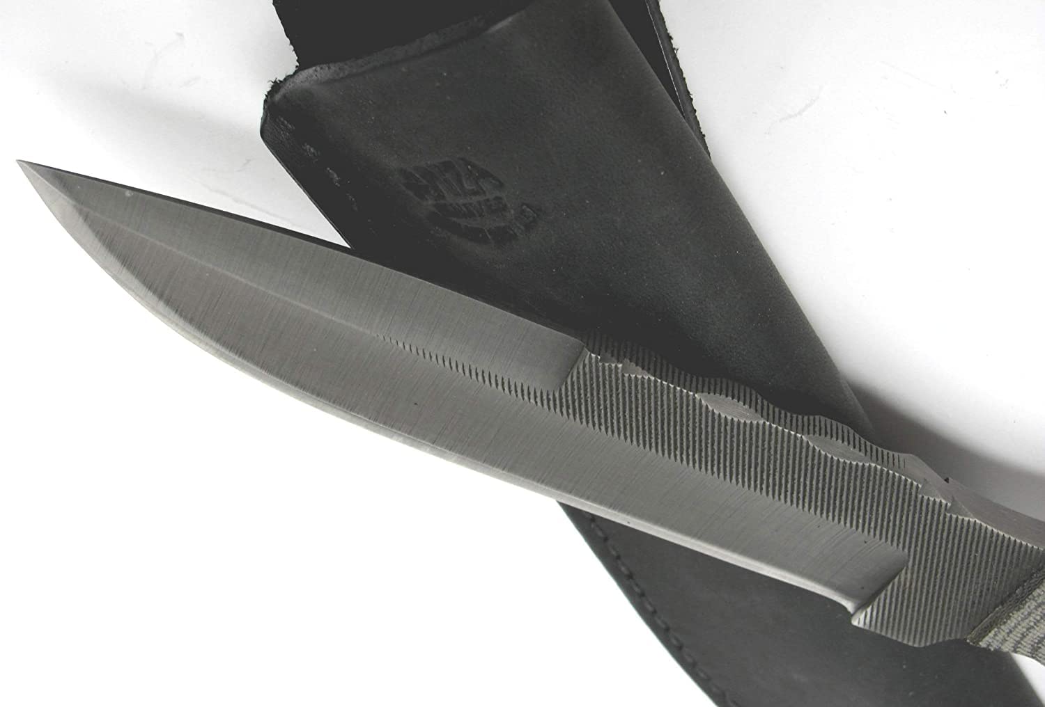 Completely Handmade in the U.S.A. Anza Knives Micarta Handle Micarta Bolster Dune Field The BIG Knife Bonus Walther Compact Pocket Knife Sharpener
