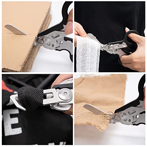 Elegital Emergency Response Shears, Stainless Steel Foldable Scissors Pliers, Outdoor Camping Rescue Scissors Tools