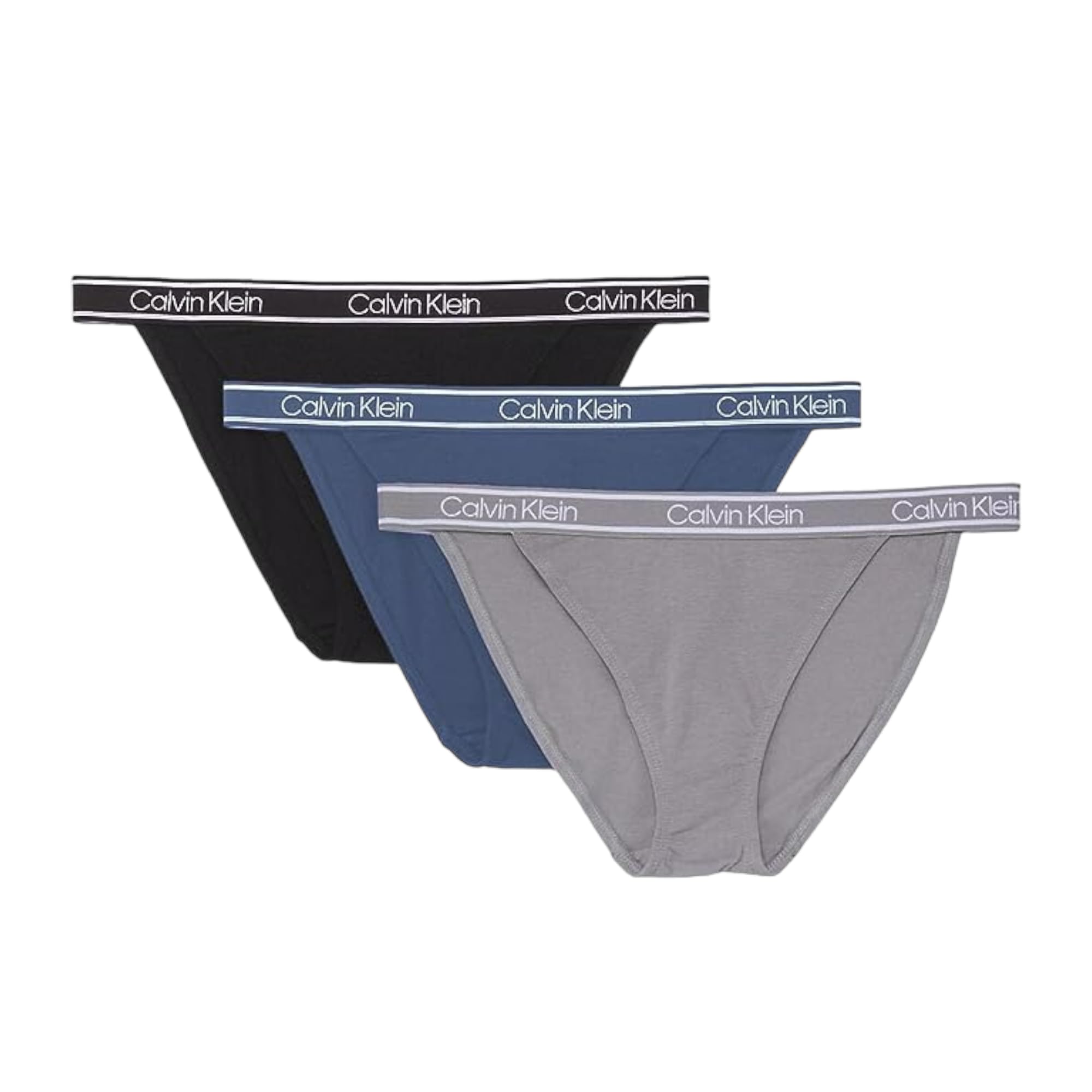 Calvin Klein Women`s The Ultimate Comfort Cheeky String Bikini Tanga 3 Pack (US, Alpha, Small, Regular, Regular, B(qp2413-420)/G)
