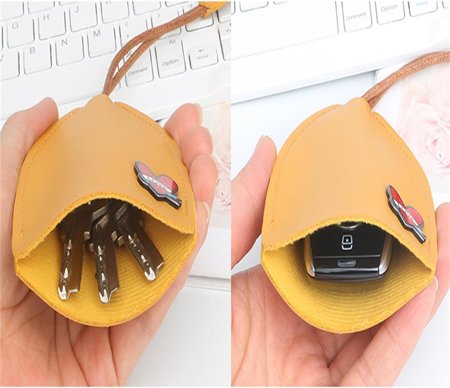 CHENTIAN Winkkey - Protective Pull Out Key Case, Vera Charms Key Holder, Wink Key Holder, Creative Pull Out Cute Large Capacity Car Key Case, Pull Out Key Case, Winkkey Key Holder (c)