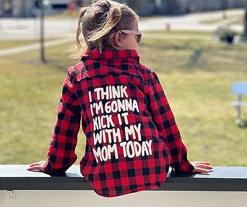 MERSARIPHY Toddler Baby Plaid Jacket Baby Boy Girl Button Down Shirt Tops Fall Winter Coat for Kid (Red Plaid, 6-12Months)