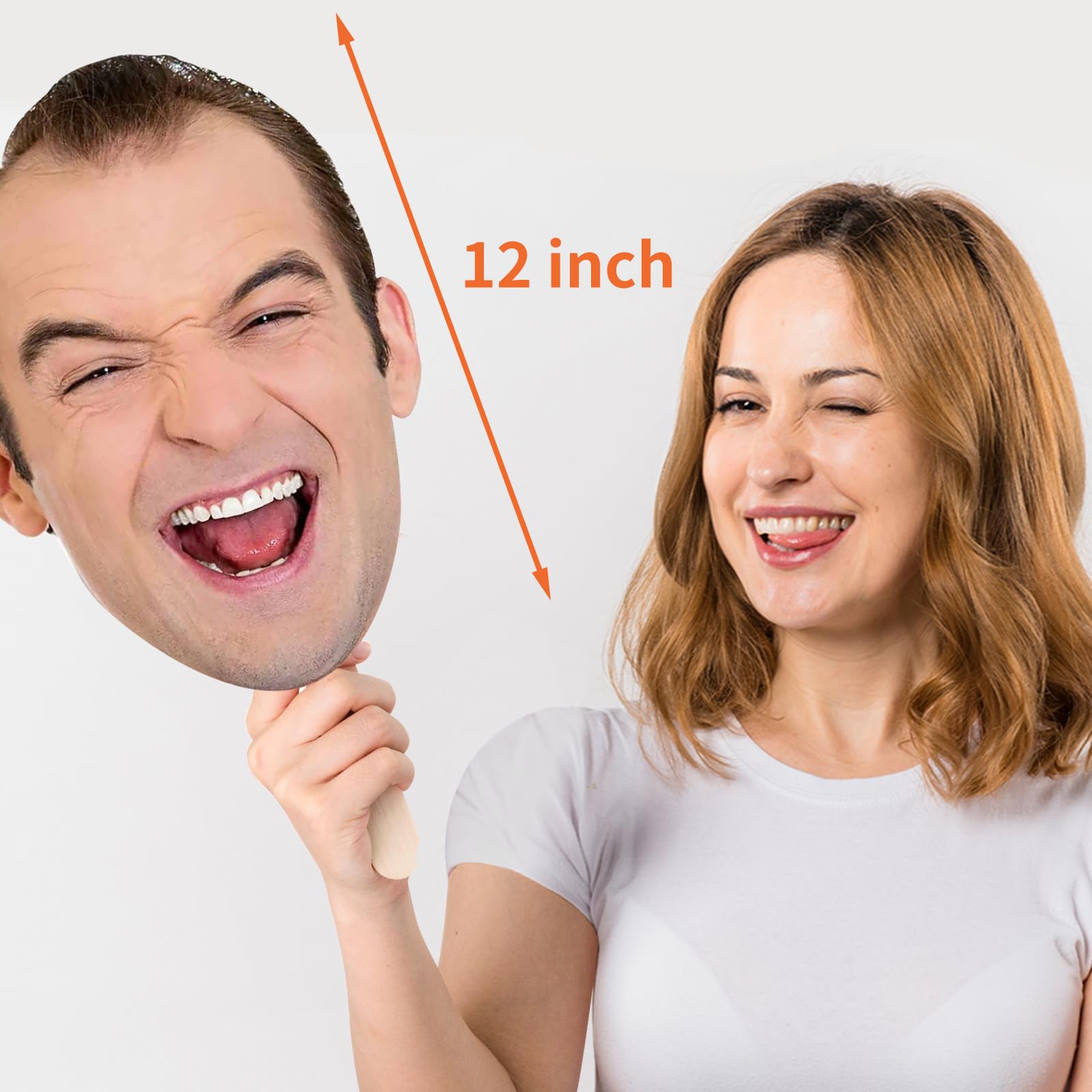 EnjoyView Custom Big Head Cutout on a Stick, Fat Heads, Customize Fun Fathead Cardboard, Personalized Face Signs, Upload Your Photo, Coroplast, 1 Pc, 12β to 18β Tall