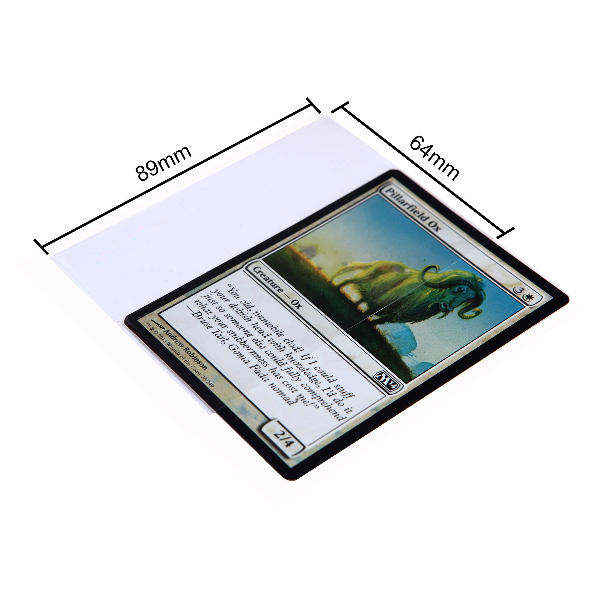 Zoopin- 400PCS Side -Loading Perfect Size Inner Soft Sleeve (4 Pack ,100pcs/PACK),Clear,64x89mm …