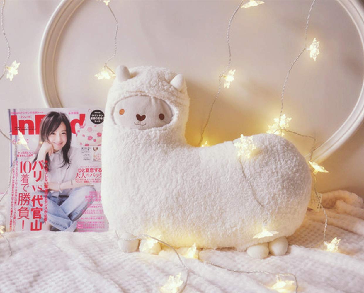 KHC-KHF Aunt Merry Mokomoko Llama Alpaca Hug Pillow Cushion Doll