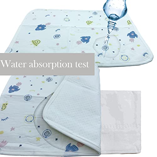 MUYG Washable Guinea Pig Cage Liners,4 Pack Hamsters Anti Slip Absorbent Pee Pads Small Animals Cute Waterproof Training Bedding Liner Pad for Bunny Rabbit Chinchilla Hedgehog(11.8x17.7in)