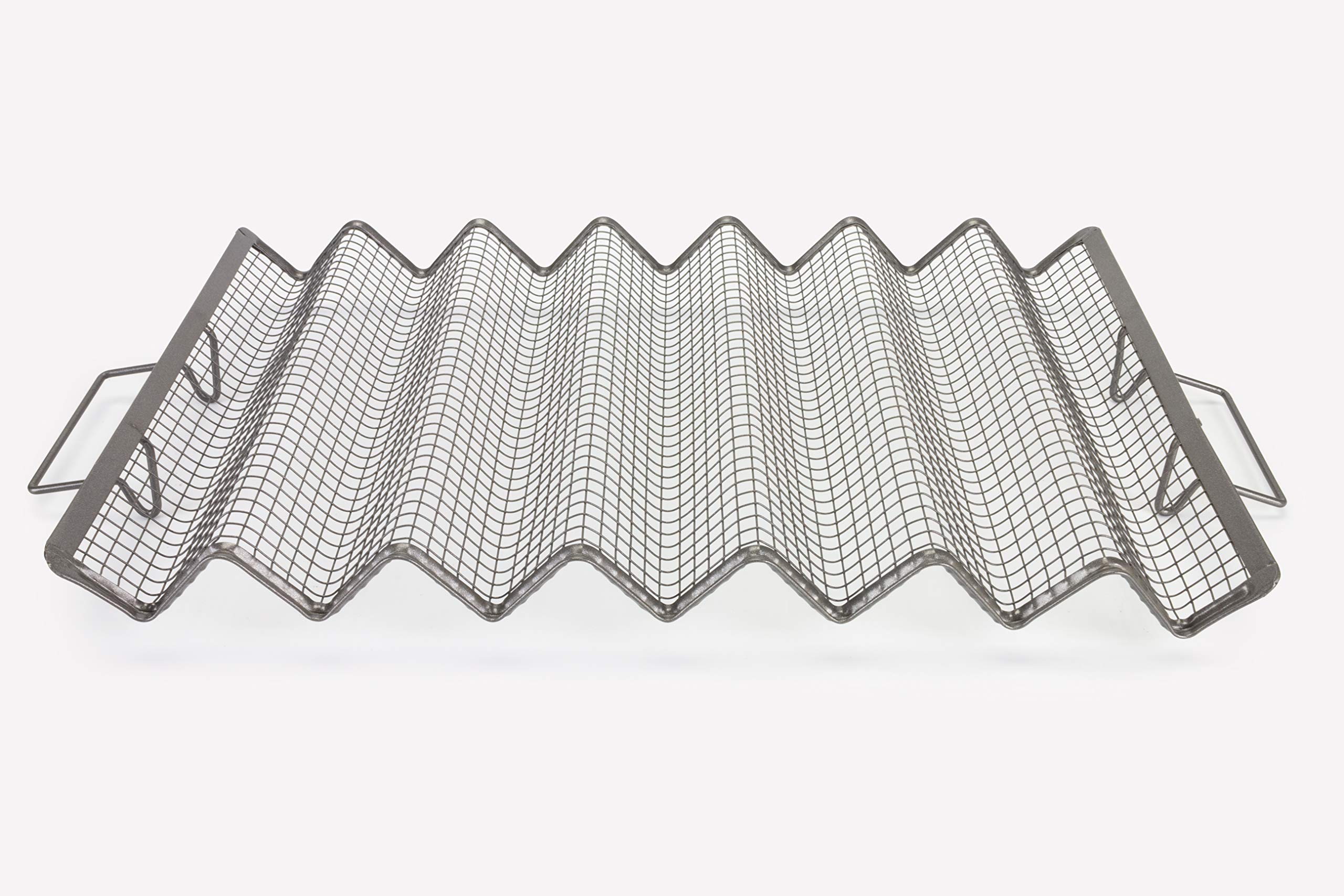 EaZy MealZ Bacon Rack & Tray Set | Specialty Tray and Grease Catcher | Even Cooking | Non-Stick | Healthy Cooking | Durable Material | Customized Cooking Experience (Large, Gray)