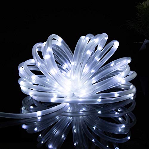 GIGALUMI 2 Pack Solar Rope Lights Outdoor, Each with 100 LEDs 35.7 Feet 8 Modes, Solar Rope String Lights Outdoor, Solar String Lights Outdoor for Garden Fence Patio Yard Party Christmas Decorations