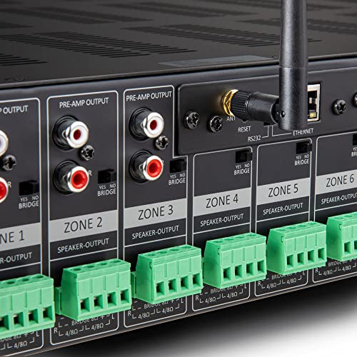 OSD Nero Max12: 6-Zone, 6-Source Amplifier 80W Power, Multi-Room Audio Control, App Integration for iOS & Android, Expand up to 18 Zones, Control4 Driver Support