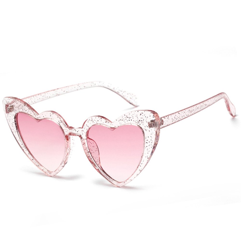 ZYApril Love Heart Shaped Sunglasses for Women - Vintage Cat Eye Mod Style Retro Glasses as Birthday Gifts