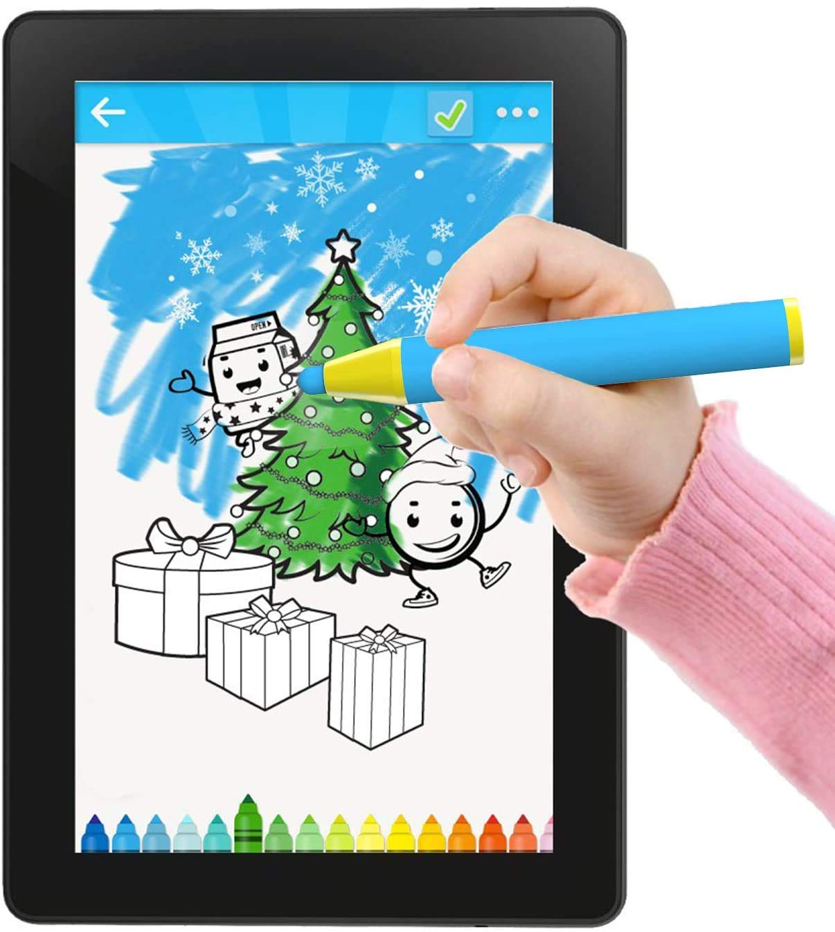 CISCLE Youth Series Kids Stylus Pen for Touch Screen, Fun Crayon Stylus Compatible for Apple iPad Air Mini Pro, Kids Edition Tablet, Dragon Touch, Galaxy Tab A E, Chromo Android Tablets (2 Pack)