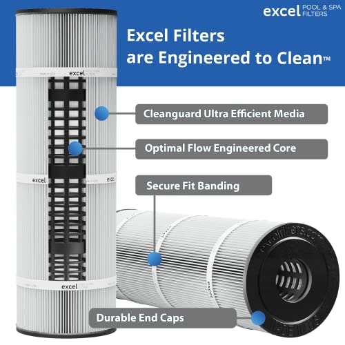 Excel Filters XLS-718 4 Pack Replacement Pool Filter Cartridges for Pentair Clean Clear Plus 420. Also Replaces Pentair R173576, Pleatco PCC105, Unicel C-7471, Filbur FC-1977.