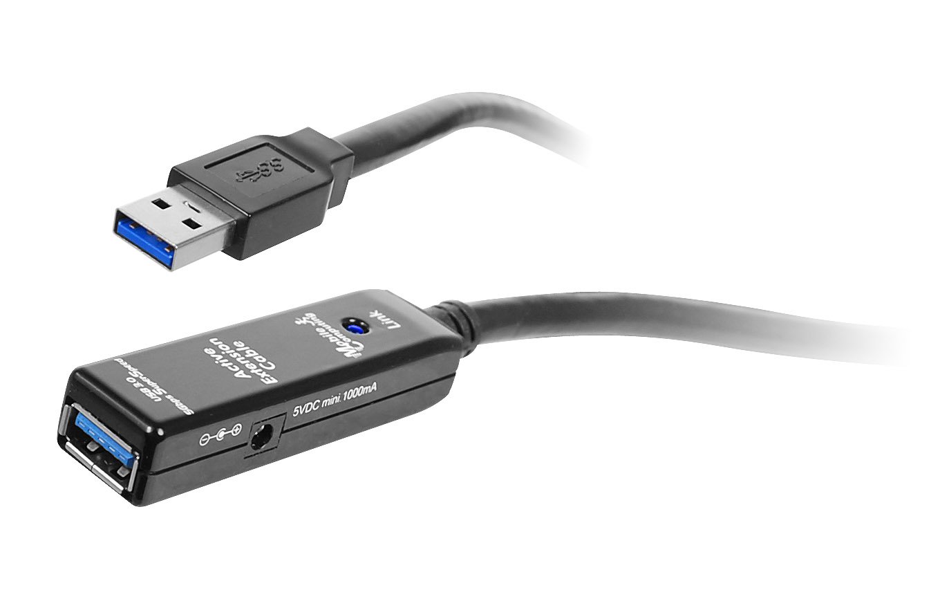 SIIG USB 3.0 Active Repeater Cable 20-Meters (JU-CB0811-S1) Black