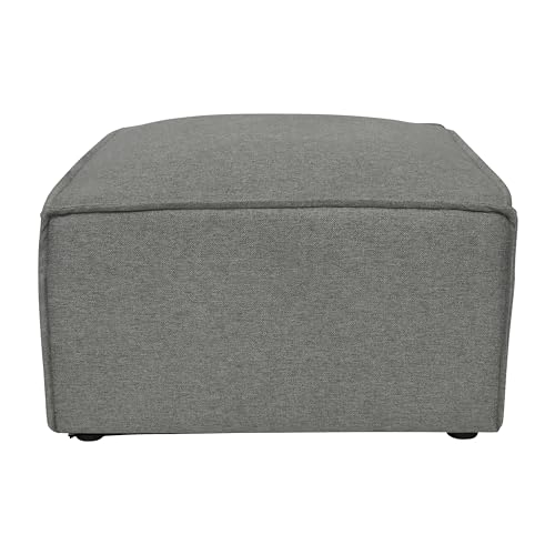 Flash Furniture Bridgetown Fabric Ottoman Module for Sectional Sofa, Customizable Modular Couch Ottoman, Dark Gray