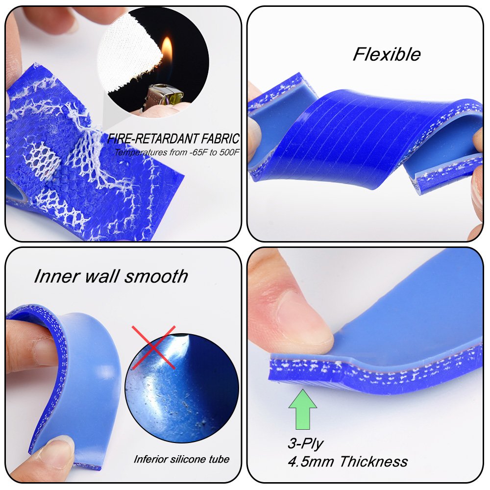 Silicone Radiator Coolant Hose Kit Clamps Replacement for Nissan Skyline GTM ECR32 R32 RB20DET 1989 1990 1991 1992 1993 Blue