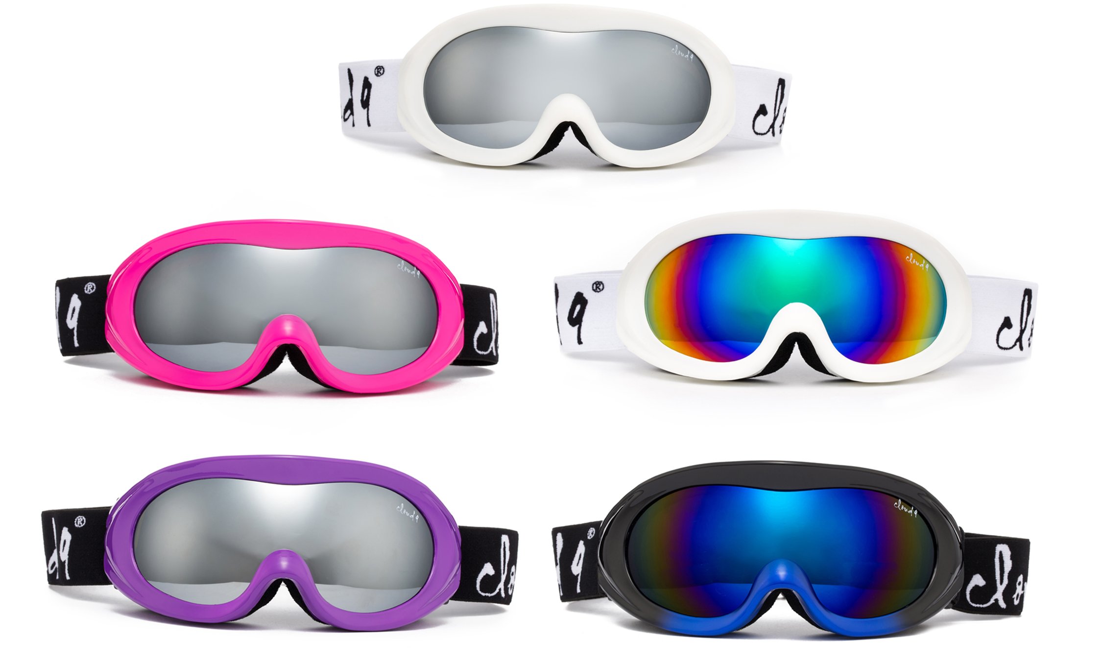 Cloud 9 - Women Ski Goggles & Teen Junior Snow Goggles Poptart Anti-Fog Windproof UV400 Dual Lens Snowboarding Ski Spherical Lenses