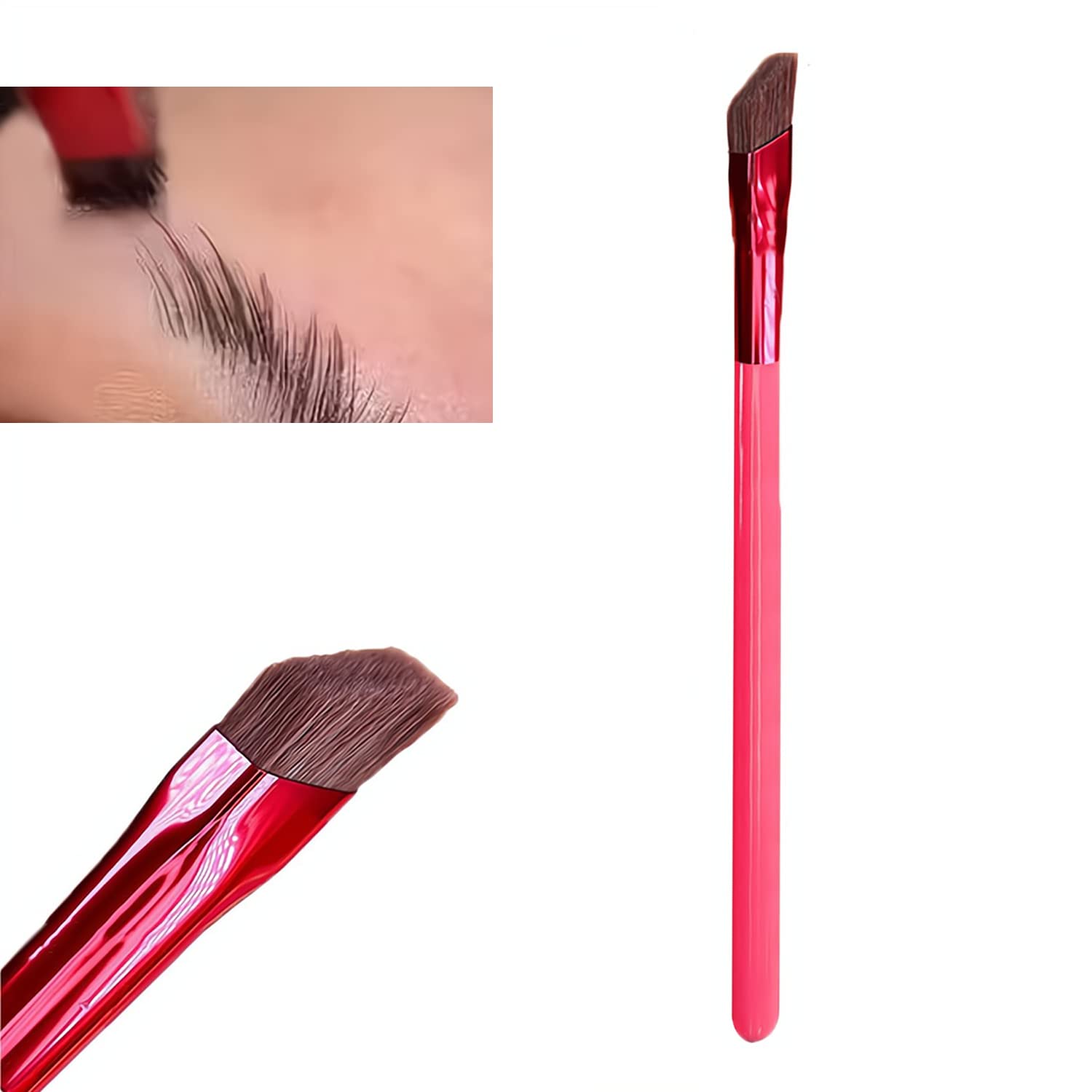 Eyebrow Brush Professional Eyebrow Brush Multi Function Eyebrow Brush Three-dimensional Concealer Makeup Brush Angled Eyebrow Hairline Brush (1Pcs)