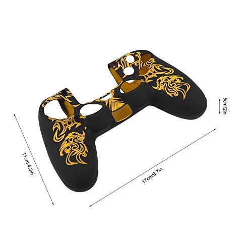 Soft Silicone Cover Skin Case for Sony Playstation 4 PS4 Controller(Yellow)