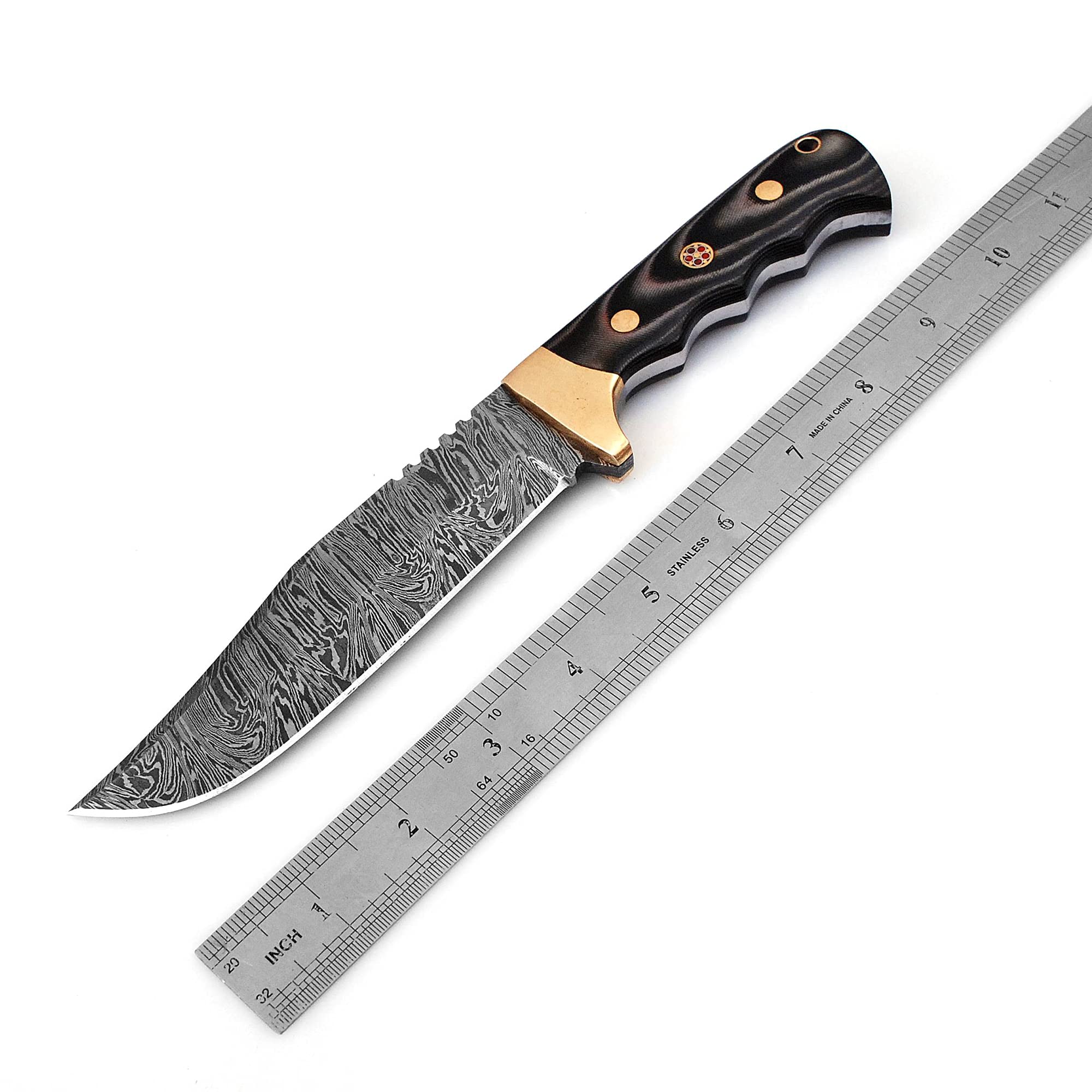 ColdLand Knives Damascus Hunting Knife One-of-a-Kind 10.00 inches Custom Handmade by ColdLand IRH61