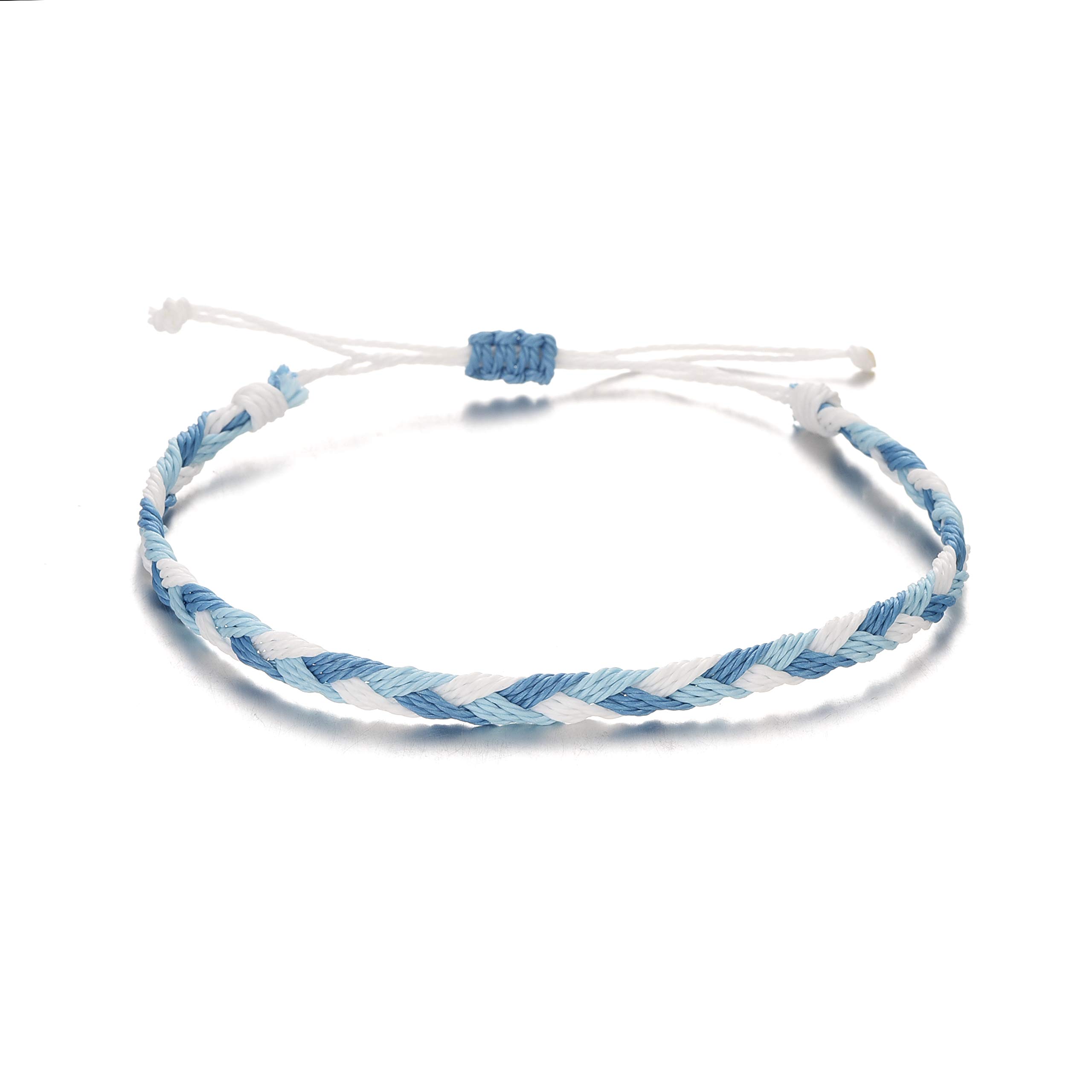 Softones VSCO String Wave Bracelets for Women Handmade Colorful Waterproof Adjustable Braided Beach Bracelet Set for Women