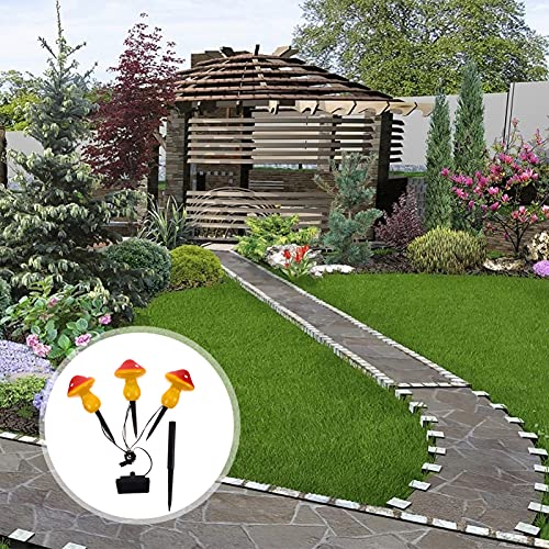 SOLUSTRE Mushroom String Light LED Solar Stake Lights Yard Lawn Garden Night Light Landscape Path Light Garden Decorations for Patio Lawn Driveway