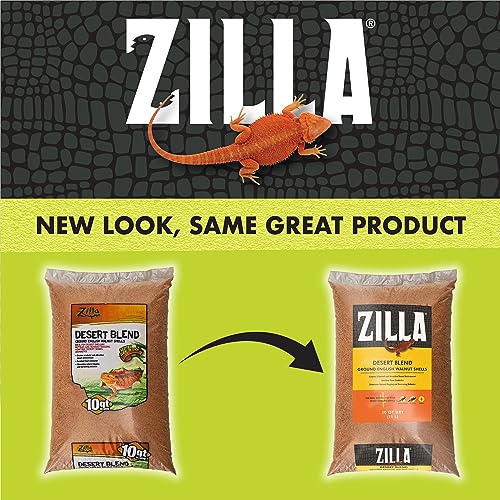 Zilla Reptile Terrarium Bedding Substrate Desert Blend Walnut, 10-Qt.