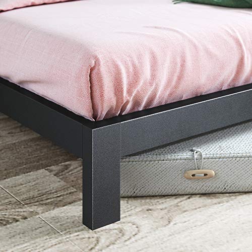 ZINUS Arnav Metal Platform Bed Frame / Wood Slat Support / No Box Spring Needed / Easy Assembly, Black, Full