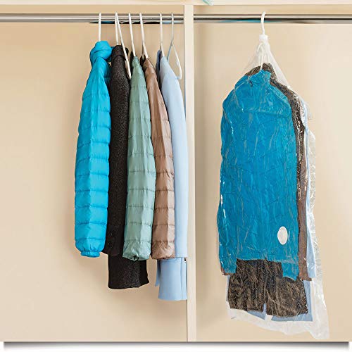 Ziploc Hanging Space Bag Clothes Vacuum Sealer Storage Bags for Home and Closet Organization, 1 Bag Total