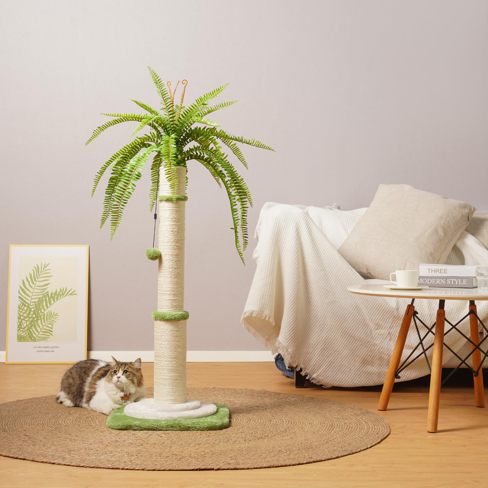 Honcet 42" Tall Cat Scratching Post - Durable Cat Scratching Posts for Indoor Cats, Ideal for Large Cats, Ensures Long-Lasting Cat Satisfaction