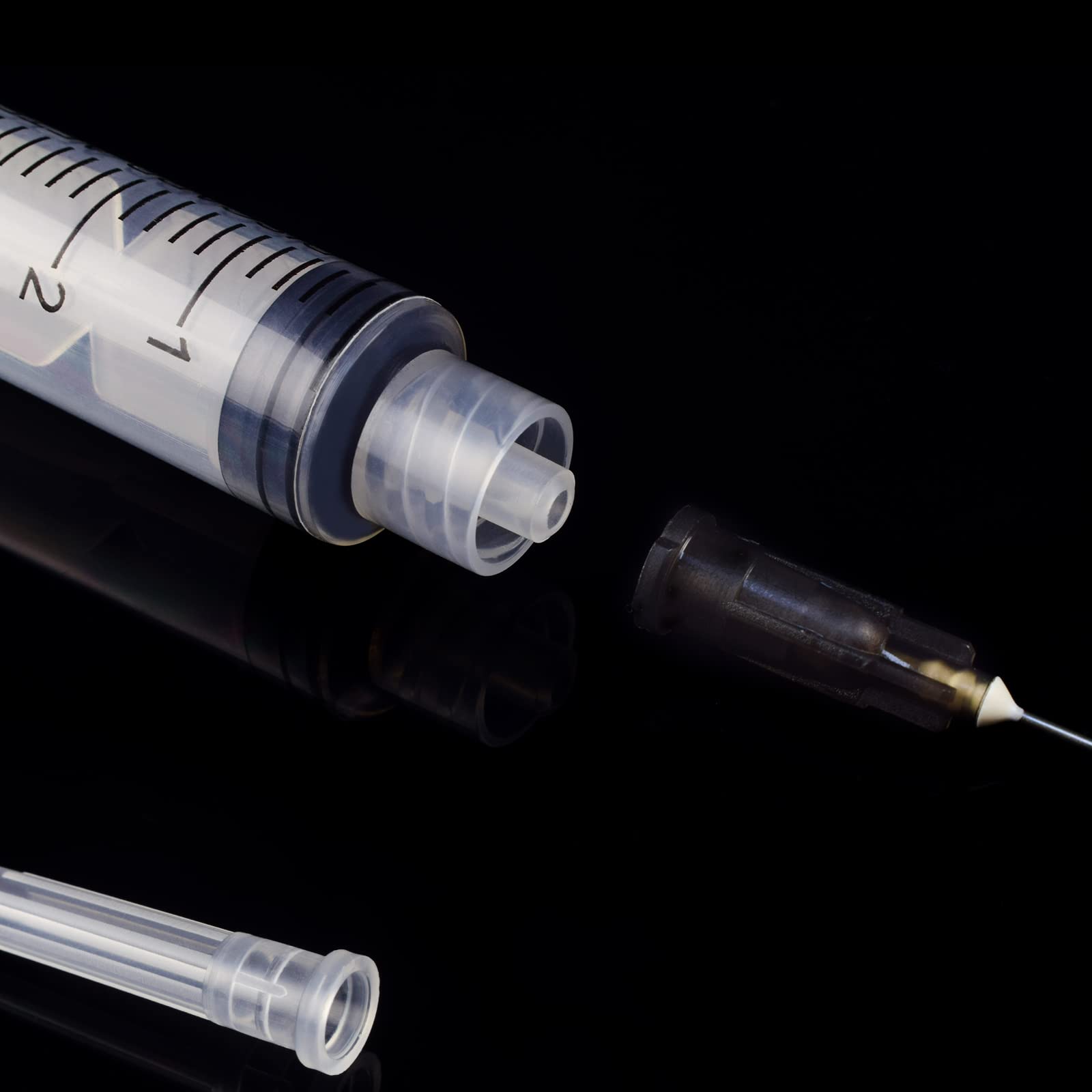 Disposable 5ml-cc Syringe with 22 Gauge 1 Inch Needle, Individual Wrapped, Pack of 20