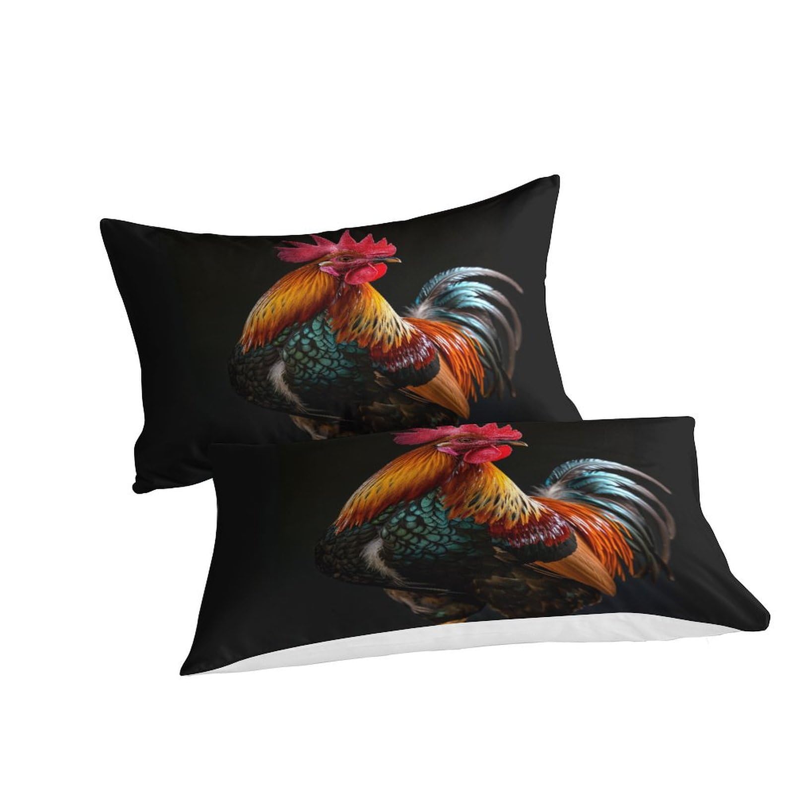 ERGTT Big Rooster 3D Print Birds Comforter Covers for Boys Girls Quilt Cover Duvet Cover Bedding Set with Zipper Closure with Pillow Cases Soft Microfiber 3 Pieces Queen(228x228cm), Style-3